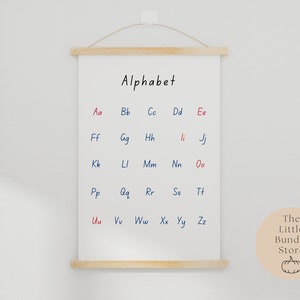 Printable Montessori Alphabet Poster, Montessori Letters Poster ...