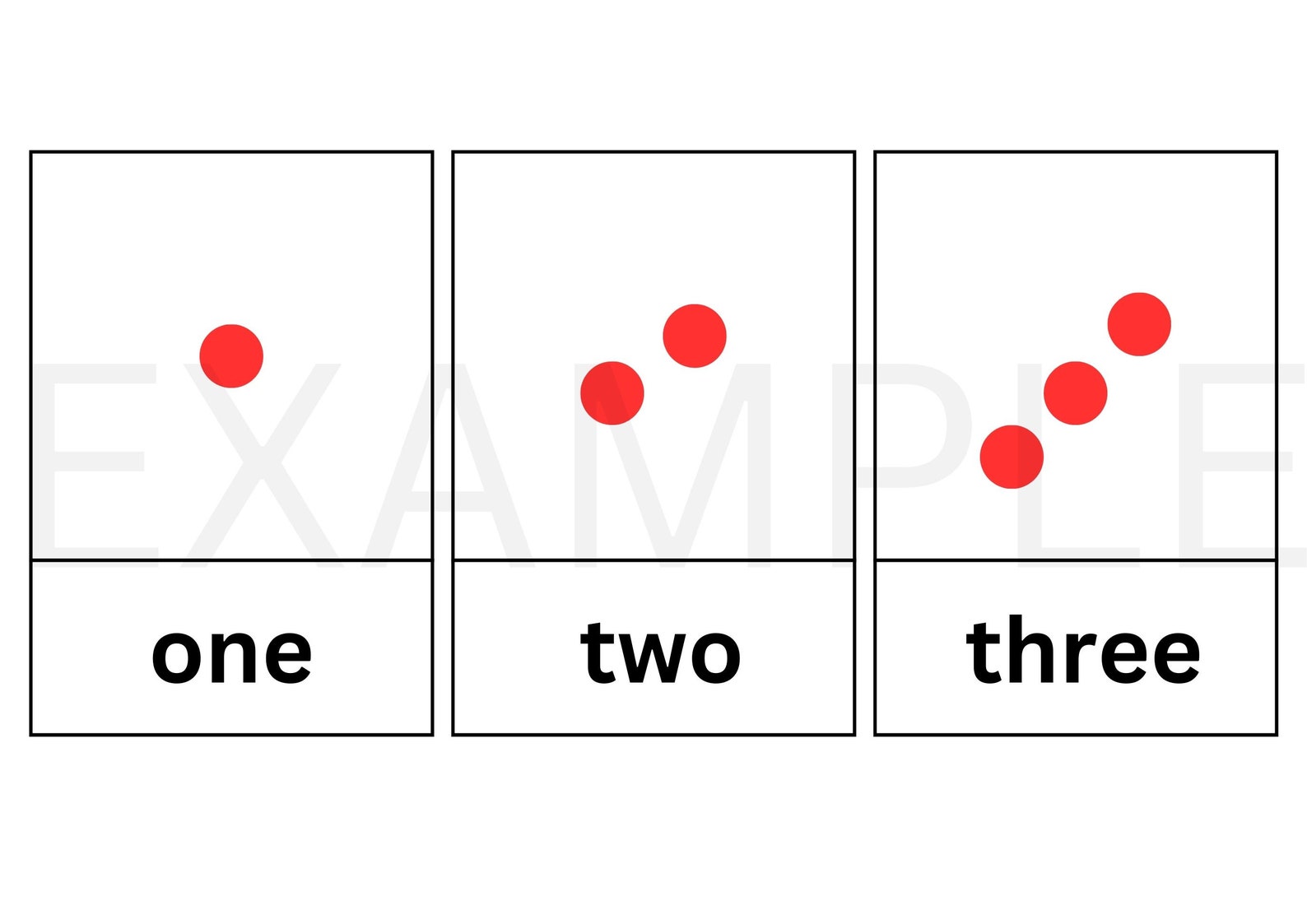 Counting Flashcards Montessori Three Part Cards Montessori - Etsy Australia