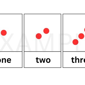 Counting Flashcards, Montessori Three Part Cards Montessori Materials ...