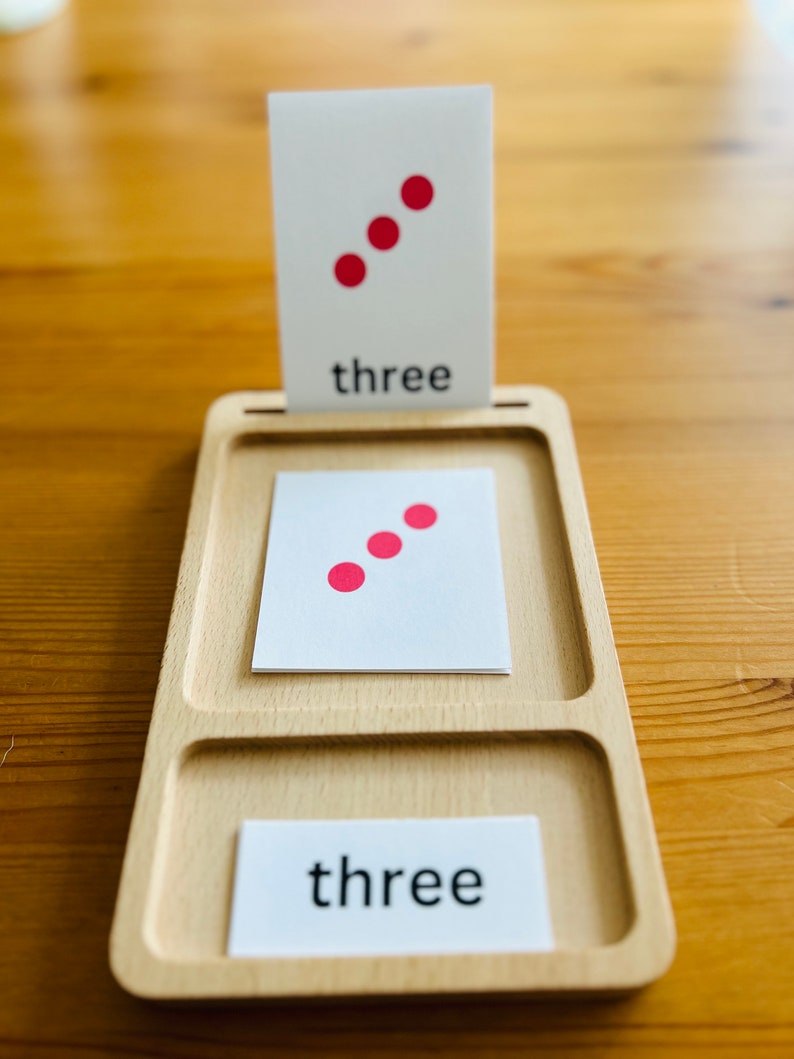 Counting Flashcards Montessori Three Part Cards Montessori - Etsy Australia