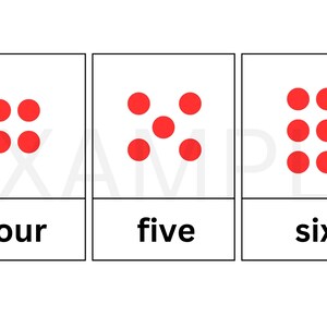 Counting Flashcards, Montessori Three Part Cards Montessori Materials ...