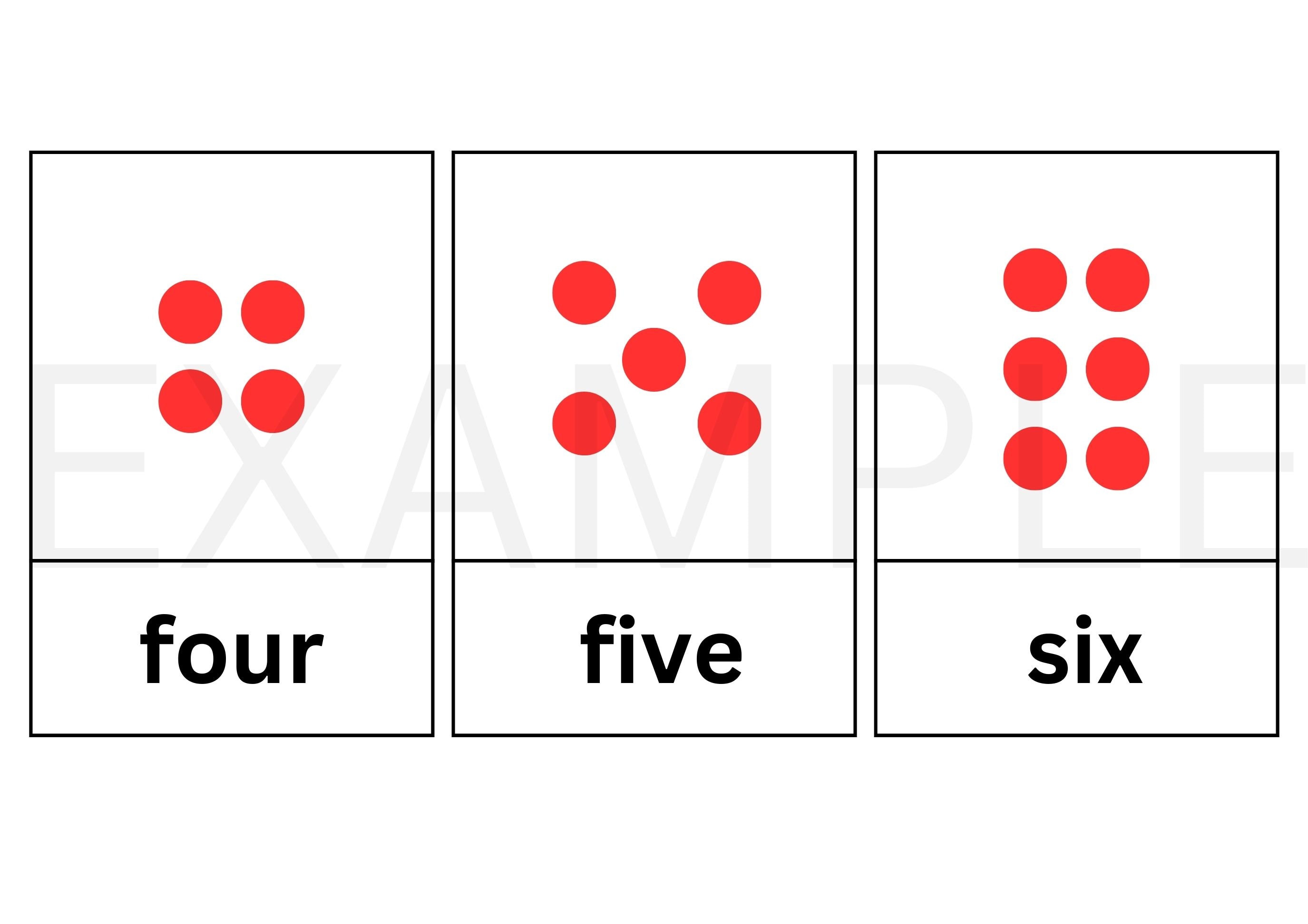 Counting Flashcards Montessori Three Part Cards Montessori - Etsy Australia