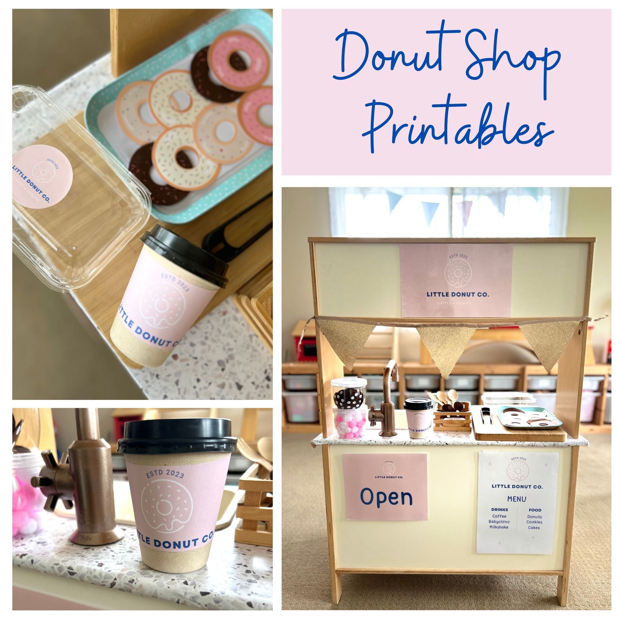 Printable Dramatic Play, Printable Cafe Signs for Play Kitchen ...