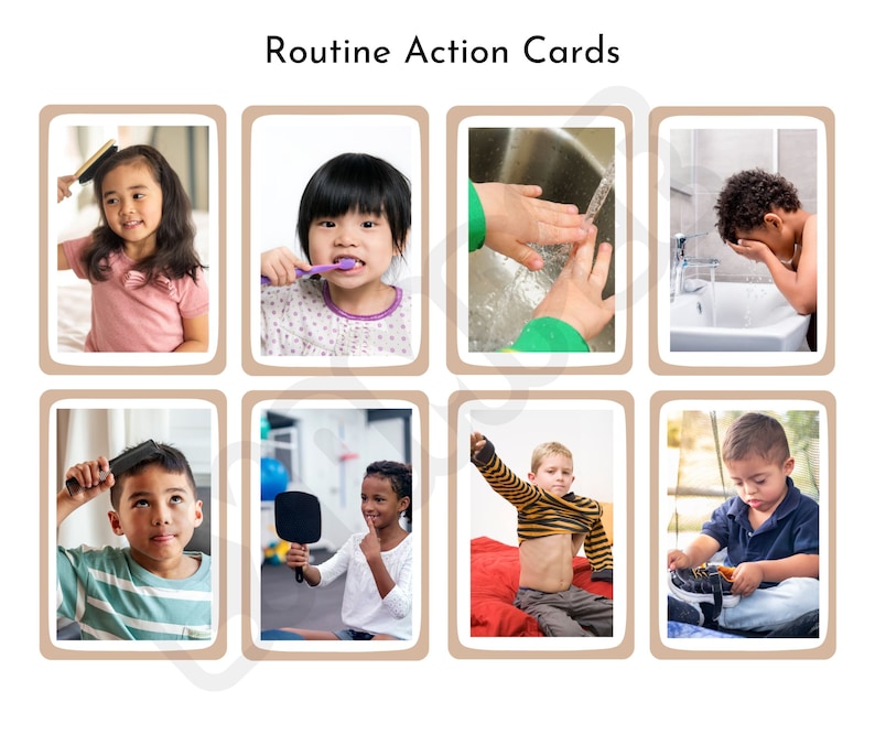 Montessori Printable Daily Routine Cards Montessori Practical - Etsy ...