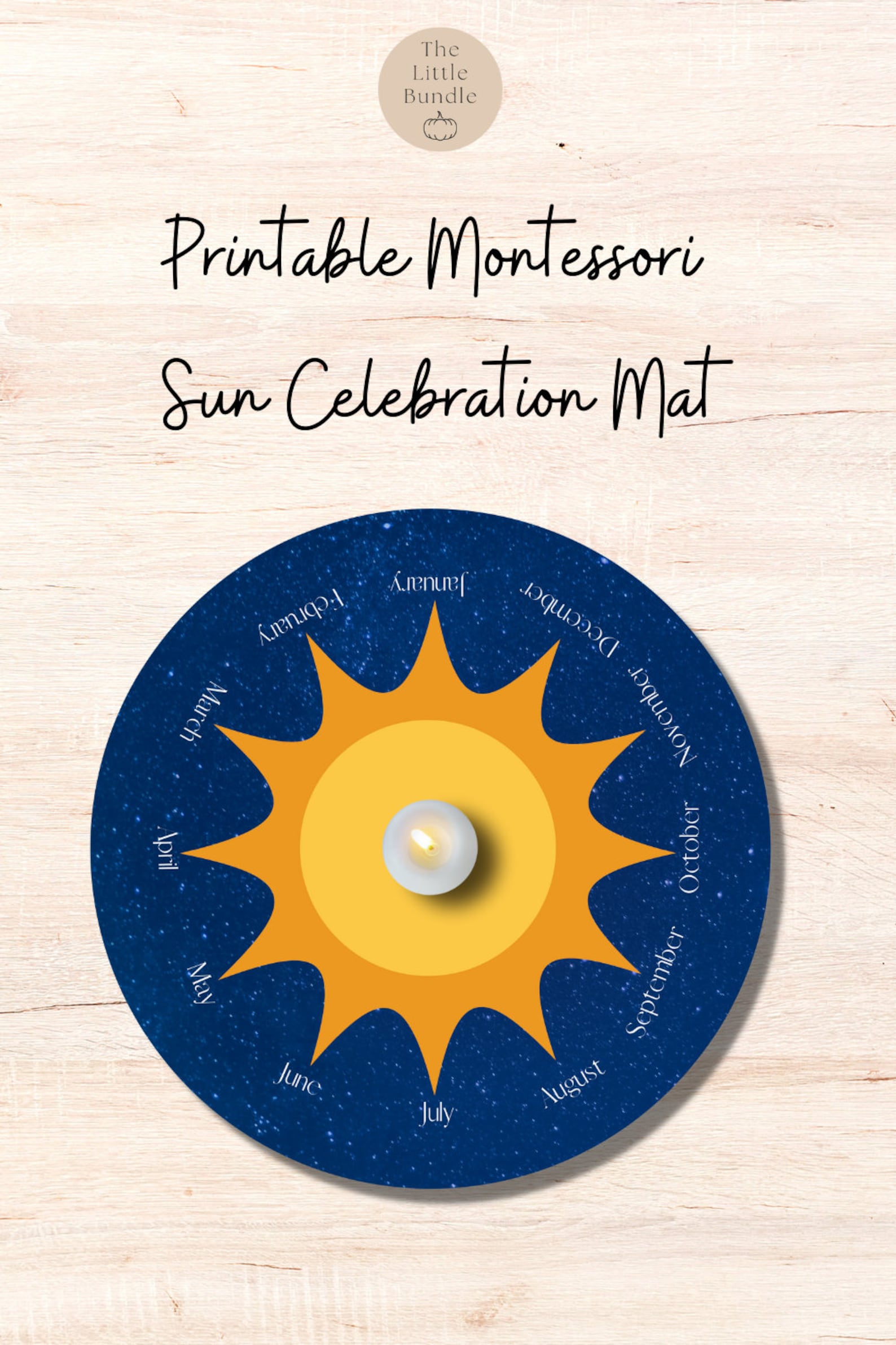 Montessori Sun Celebration Mat Printable Montessori Birthday Mat ...