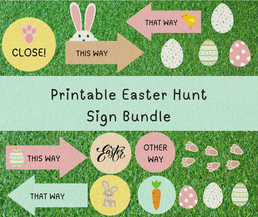 Easter Hunt Signs Printable Easter Hunt Clues Easter Hunt - Etsy Australia
