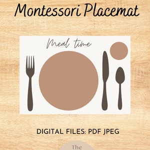 Montessori Placemat, Montessori Practical Life, Montessori Printable ...