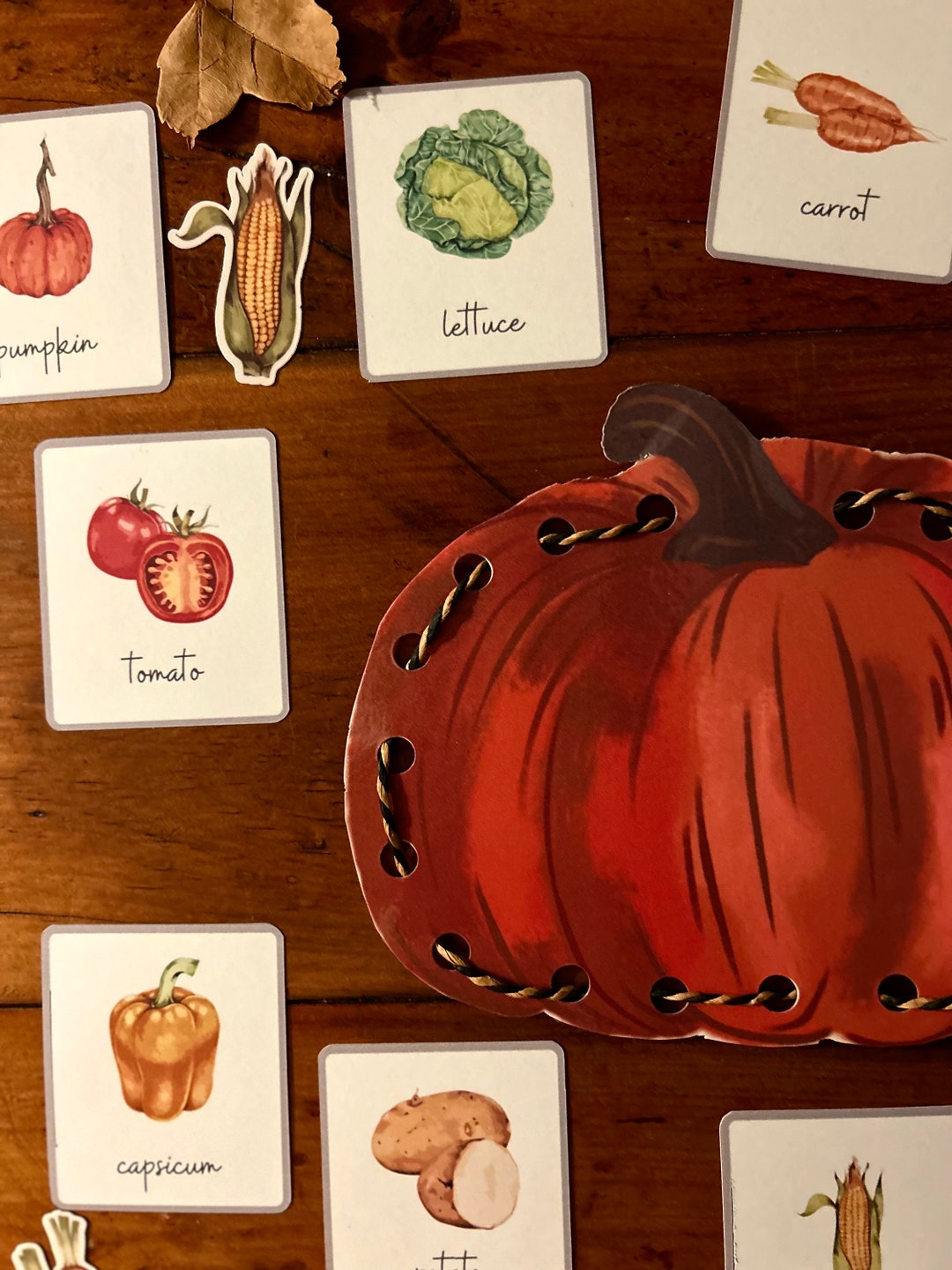 Printable Autumn Activities, Fall Flashcards Printable Threading ...