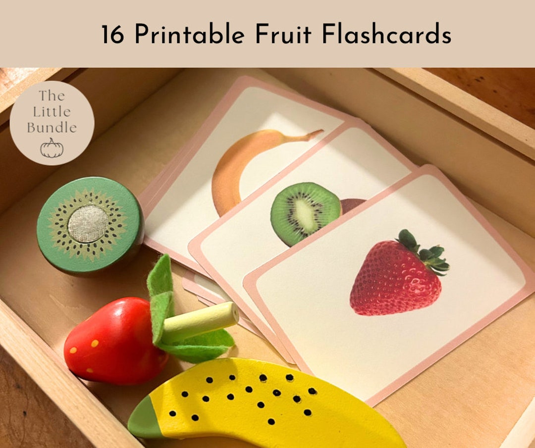 Fruit Flashcards Printable Montessori Flash Cards Fruit Flashcards ...