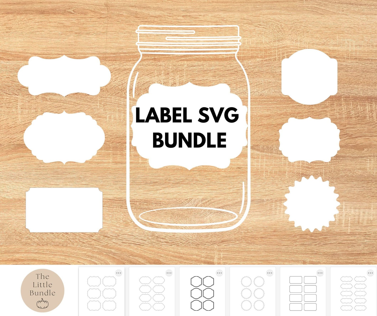 Label Svg Bundle Label Cut Files Tag Svg Mason Jar Label Svg Cricut ...