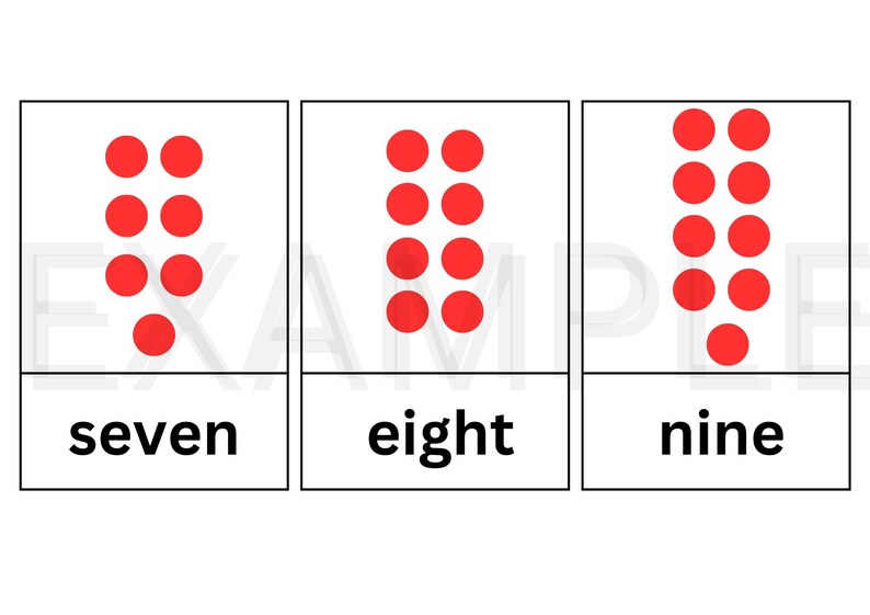 Counting Flashcards Montessori Three Part Cards Montessori - Etsy Australia
