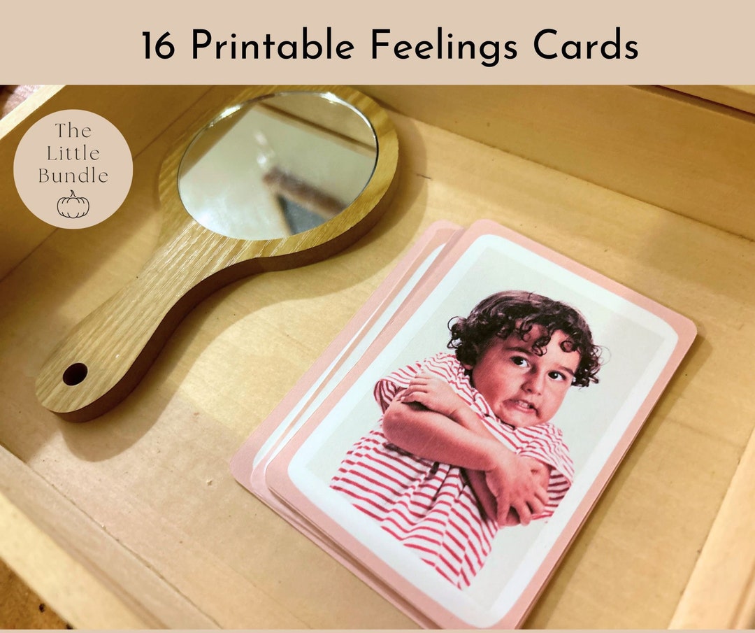 Emotions Flashcards Printable Montessori Flash Cards Feelings ...