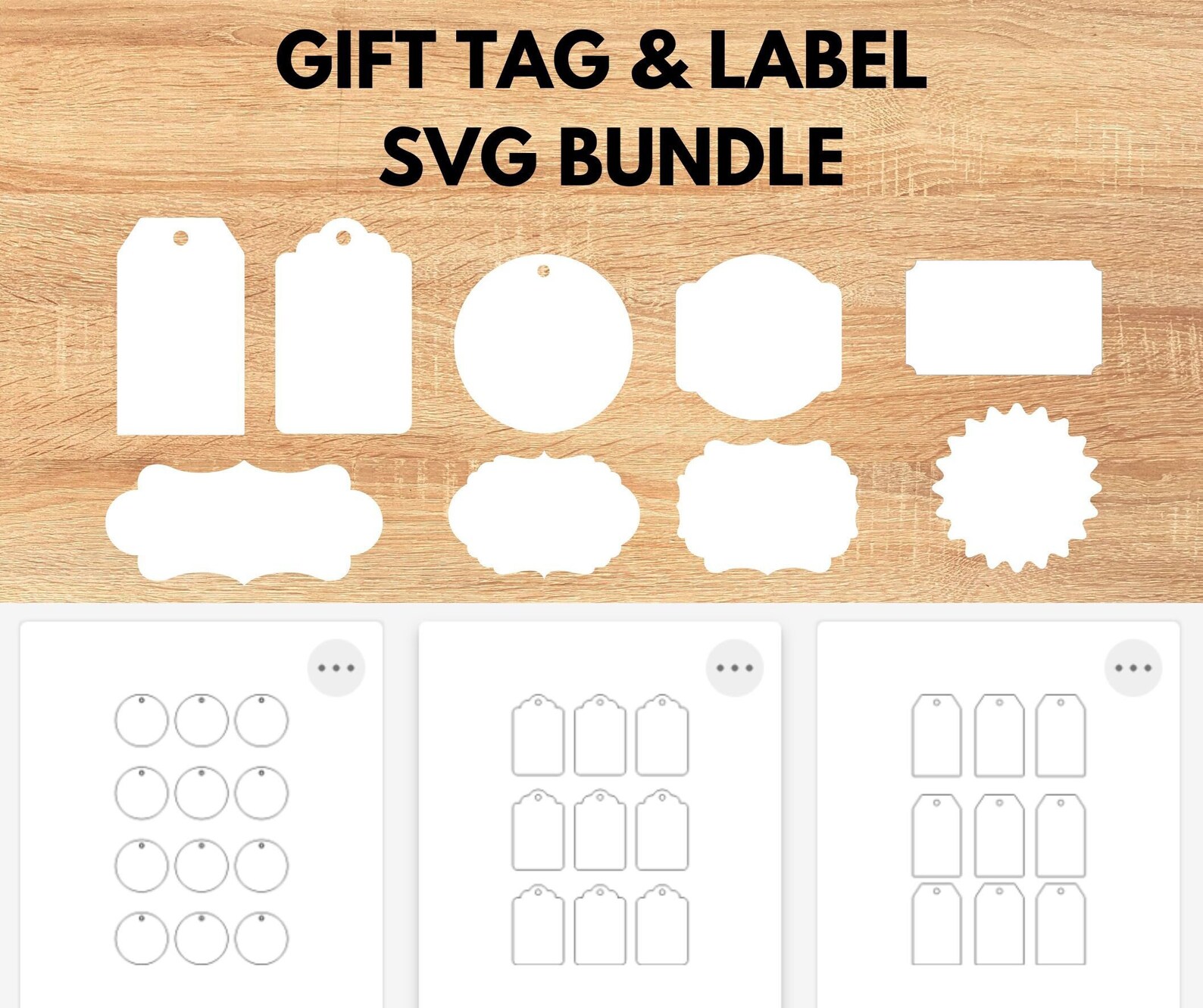Gift Tag SVG, Gift Tag Cut File, Gift Tag Template, Template Tag, Tag ...