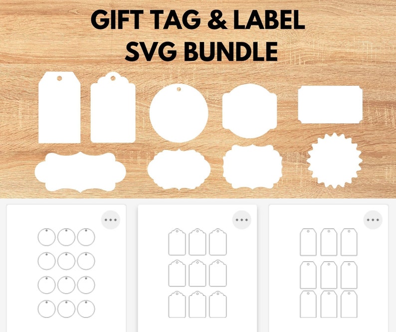 Gift Tag SVG, Gift Tag Cut File, Gift Tag Template, Template Tag, Tag ...