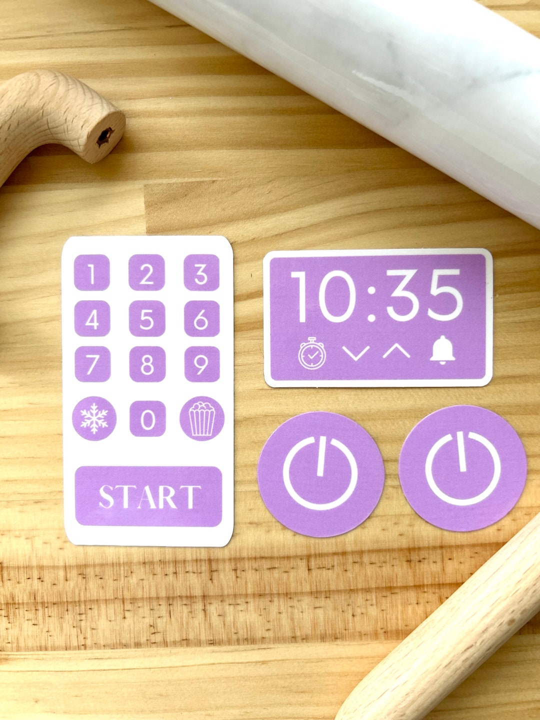 Play Kitchen Sticker, Toy Microwave Sticker Kids Kitchen Decal ...