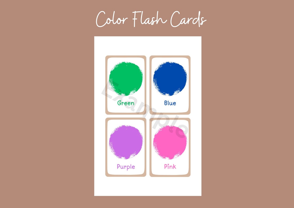 Colors Cards Colour Flash Cards Printable Toddler (Instant Download) - Etsy