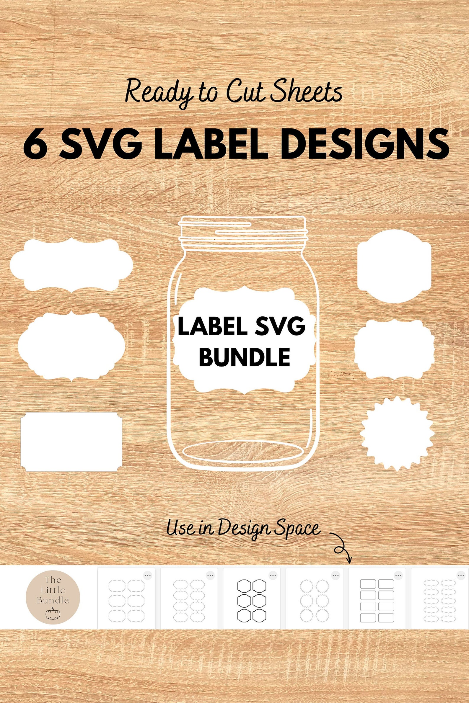 Label Svg Bundle Label Cut Files Tag Svg Mason Jar Label Svg Cricut ...
