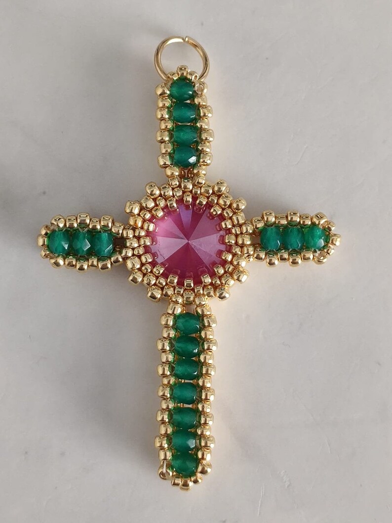 Spring Cross Pattern Cross Pendant PDF Photo Tutorial Easter - Etsy