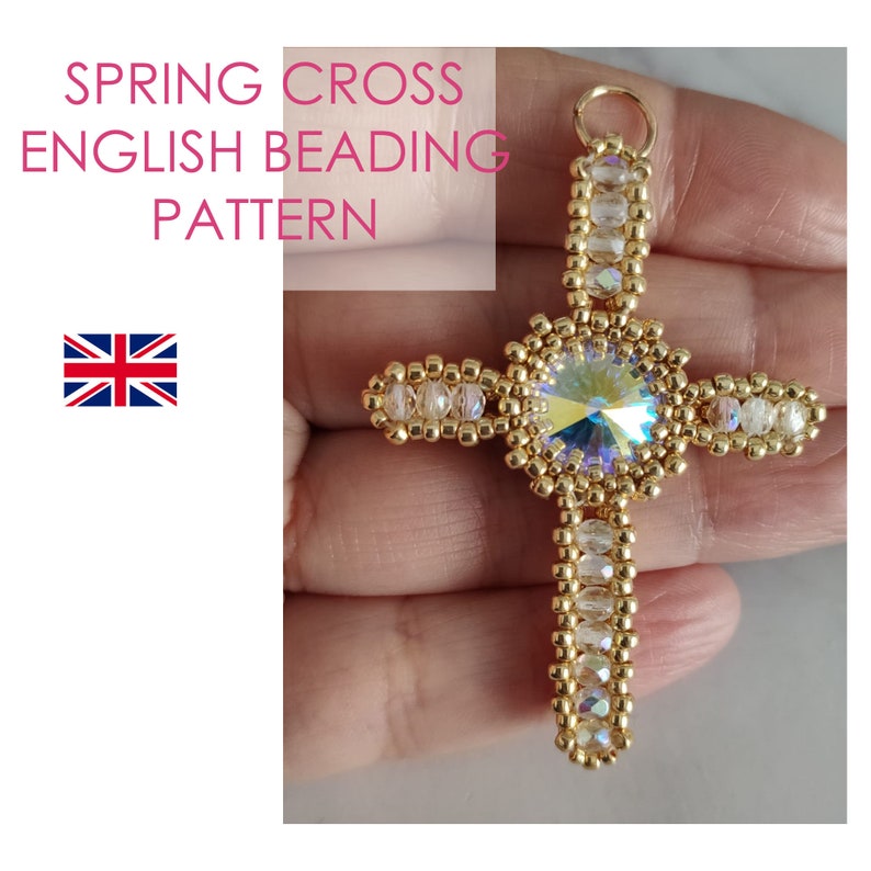 Spring Cross Pattern Cross Pendant PDF Photo Tutorial Easter - Etsy