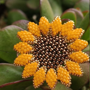 Beaded Sunflower Pattern Sunflower Pendant PDF Photo - Etsy Canada