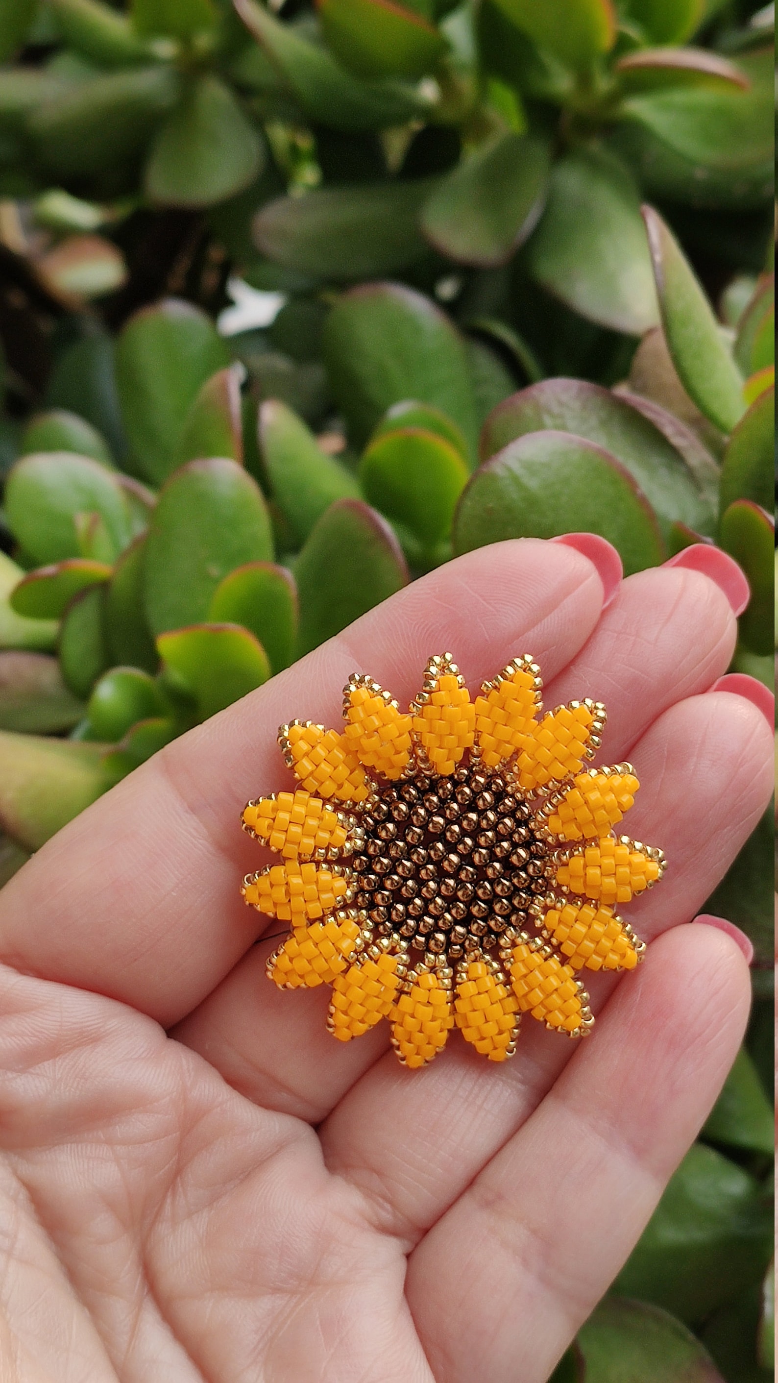 Beaded Sunflower pattern Sunflower Pendant PDF Photo | Etsy