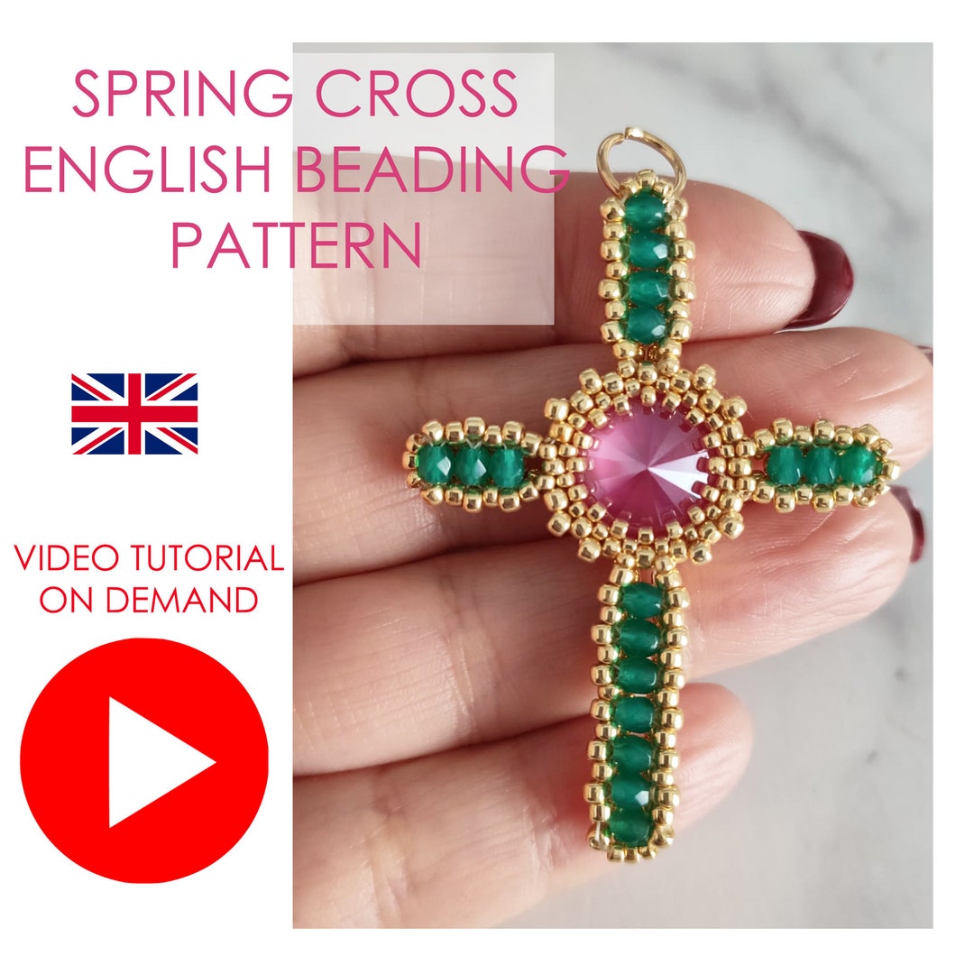 Spring Cross VIDEOTUTORIAL, Cross Pendant VIDEO TUTORIAL, Easter ...