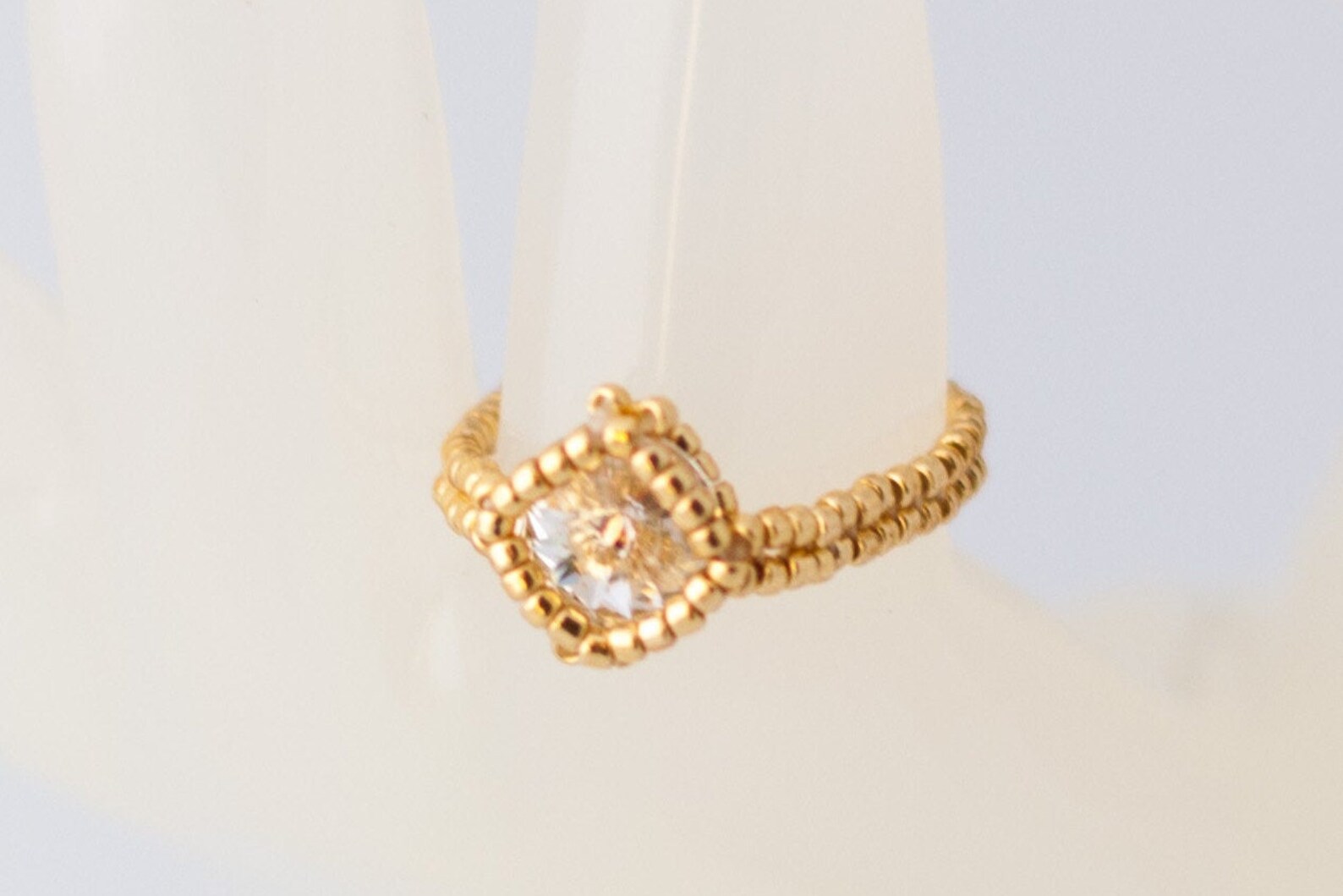 Beaded Diamond Minimal Ring Pattern Tutorial ENG PDF TUTORIAL - Etsy