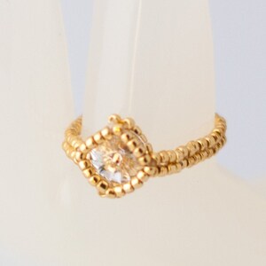 Beaded Diamond Minimal Ring Pattern Tutorial ENG PDF TUTORIAL - Etsy