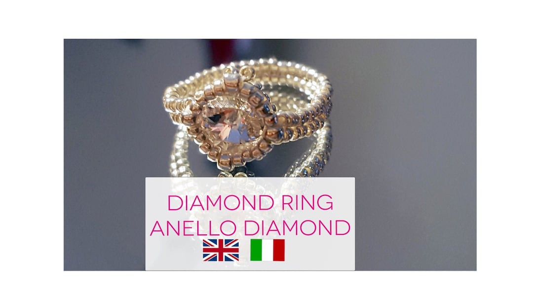 Beaded Diamond Minimal Ring Pattern Tutorial ENG PDF TUTORIAL - Etsy