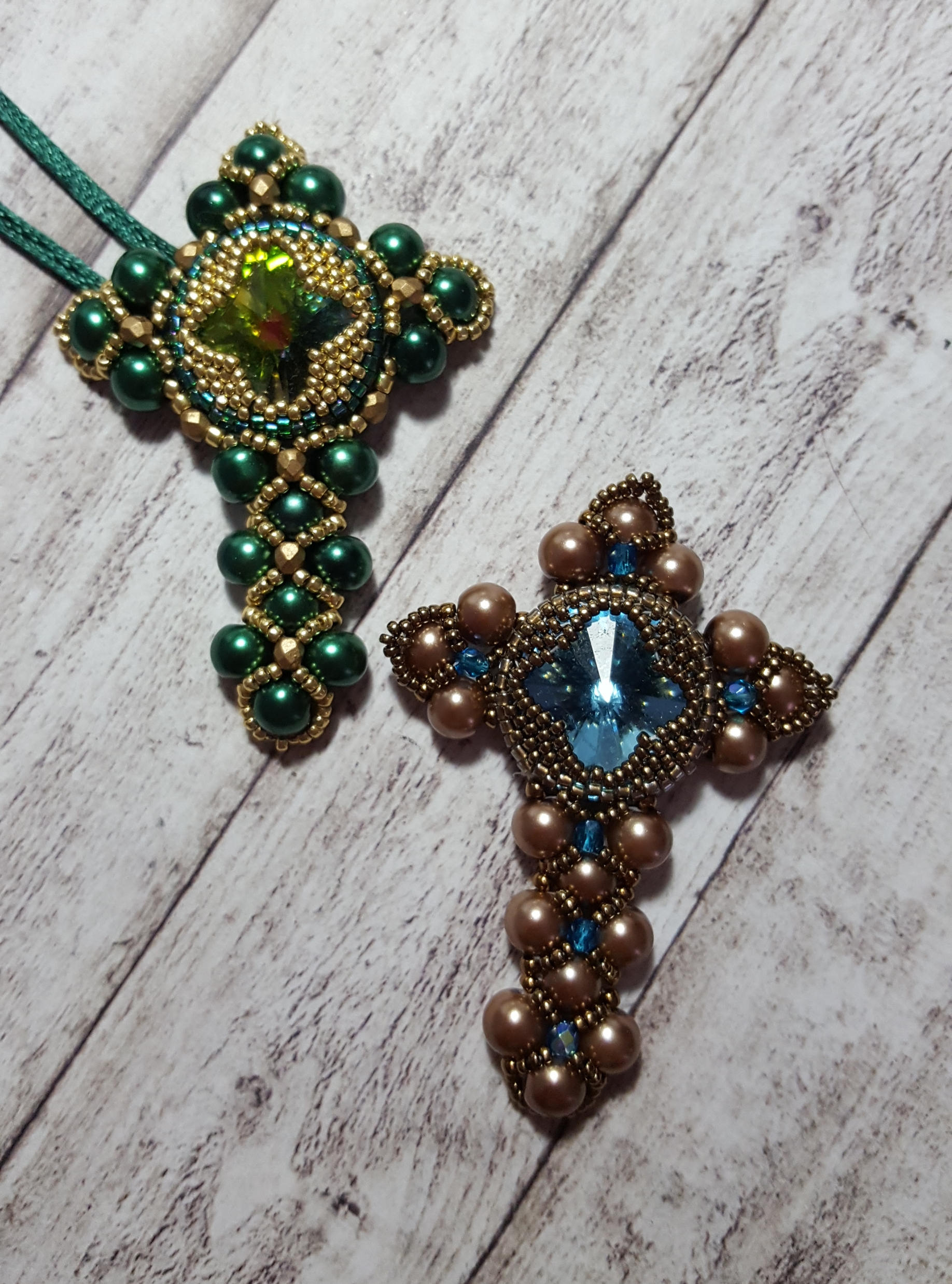 Pearls Beaded September Cross Pattern - Instructions ENG/ ITA Pdf ...