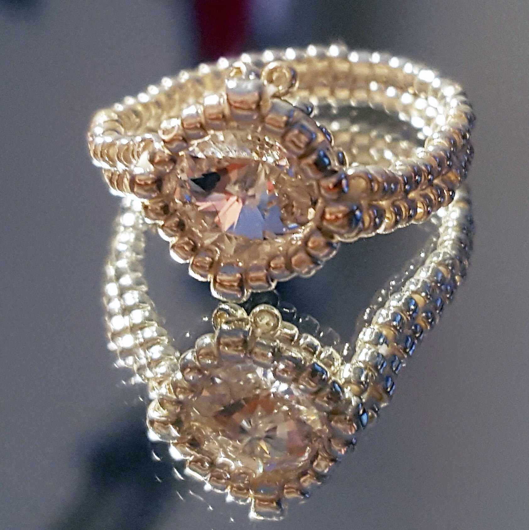 Beaded Diamond Minimal Ring Pattern Tutorial ENG PDF TUTORIAL - Etsy