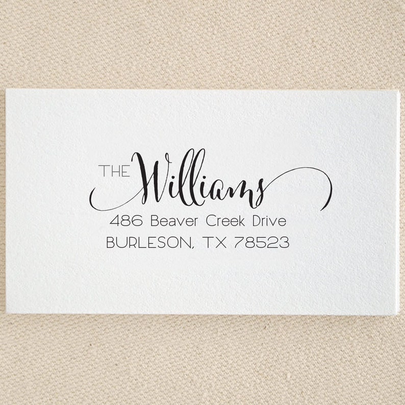 Family Name Personalized Return Address Stamp Custom Address - Etsy