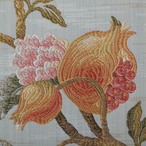 5 or 10 Yards - Scalamandre Melograno Sky Blue Luxury Italian Lampas ...