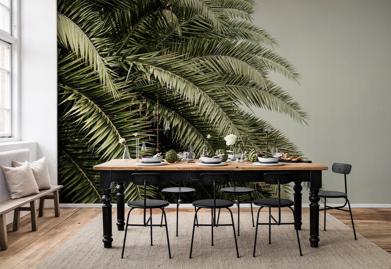 Large Scale Palm Mural Tropical Palm Tree Leaf Wallpaper - Etsy