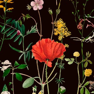 Dramatic Floral Wallpaper Countryside Flowers Wallpaper Designer ...