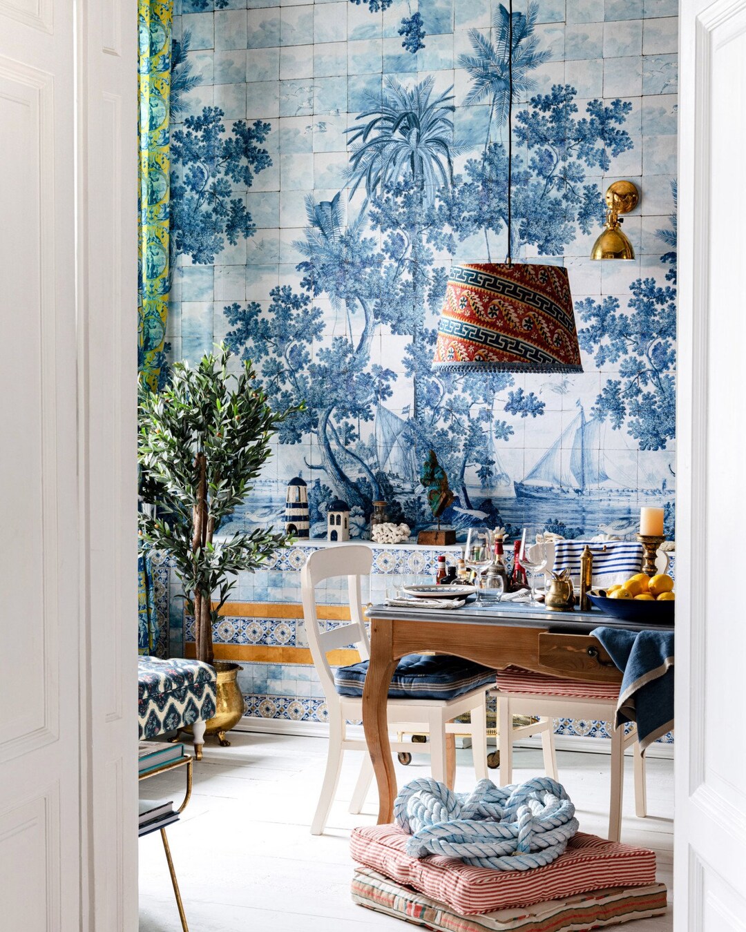 Scenic Mediterranean Sea Coast Designer Mural Wall Covering Cote D'azur ...