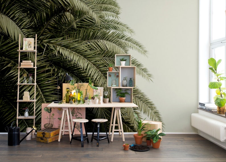 Large Scale Palm Mural Tropical Palm Tree Leaf Wallpaper - Etsy