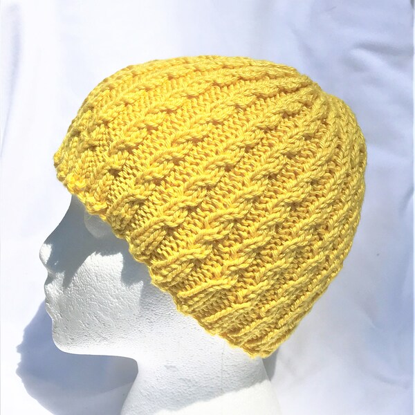 Yellow Knit Hat - Etsy