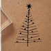 Christmas Tree Rubber Stamp for Cards, Modern Christmas Tree for Gift ...