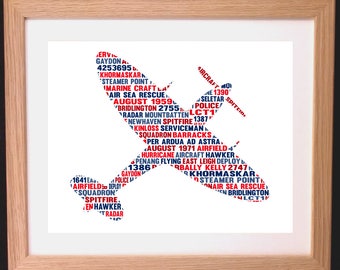 Personalised Plane Word Art Gift | Etsy