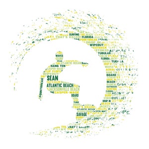 Personalised Surfer Word Art Gift - Etsy