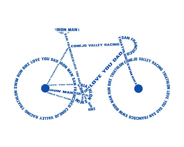 Personalised Bike / Cycling Word Art Gift - Etsy UK