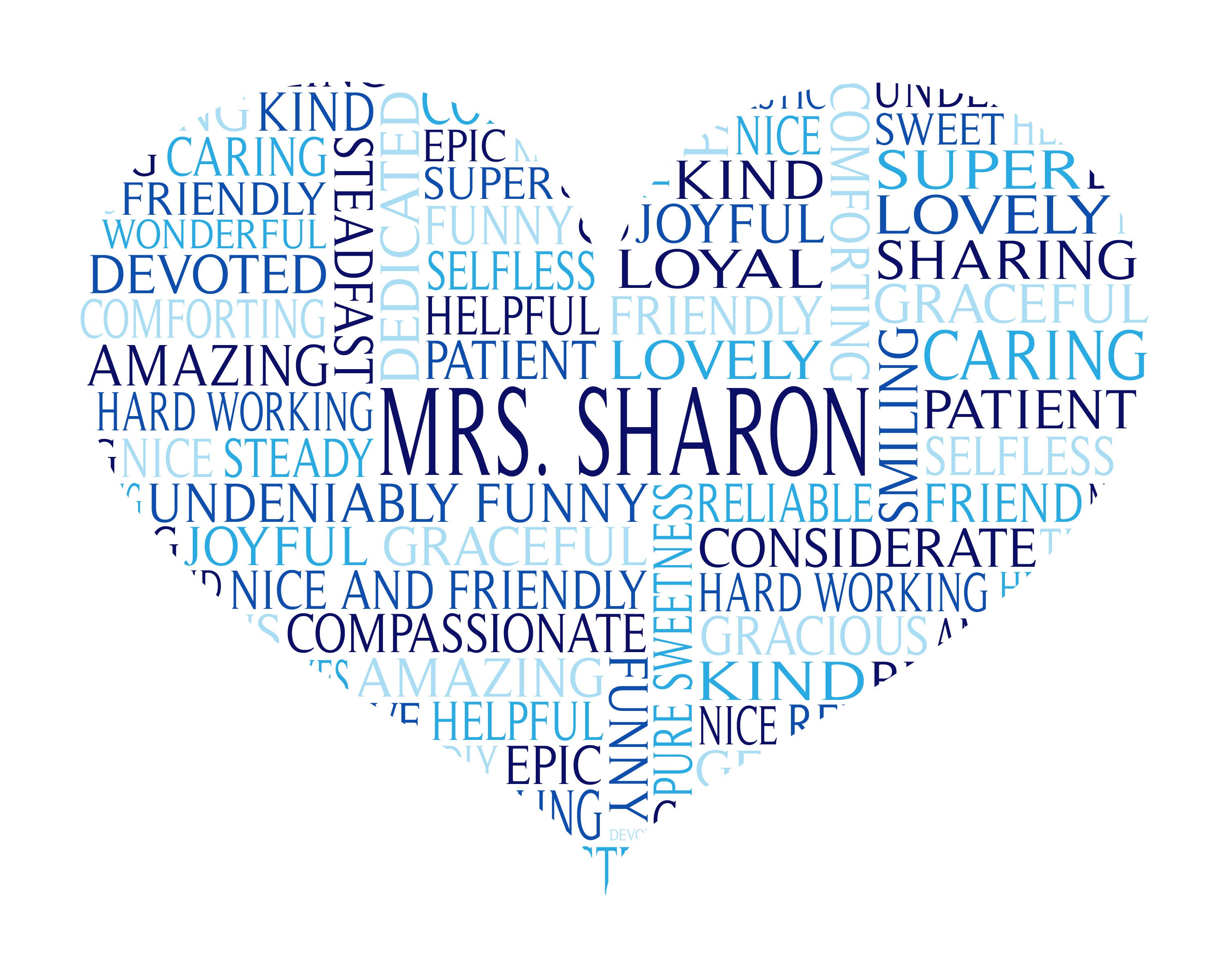 Personalised Heart Shaped Word Art Gift - Etsy
