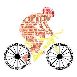 Personalised Bike / Cycling Word Art Gift - Etsy UK