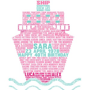 Personalised Cruise Ship Word Art Gift - Etsy