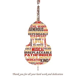 Personalised Double Bass Word Art Gift - Etsy