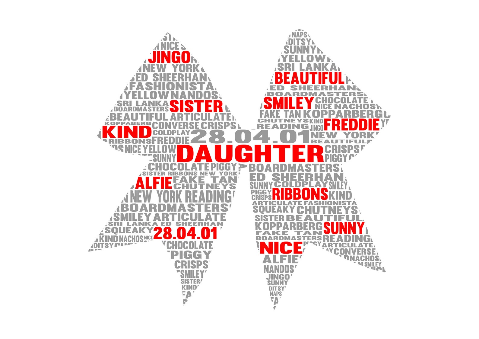 Personalised Cheerleader Bow Word Art Gift - Etsy