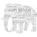 Personalised Elephant Word Art Gift - Etsy