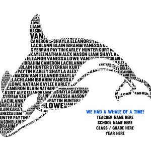 Personalised Orca Whale Word Art Gift - Etsy