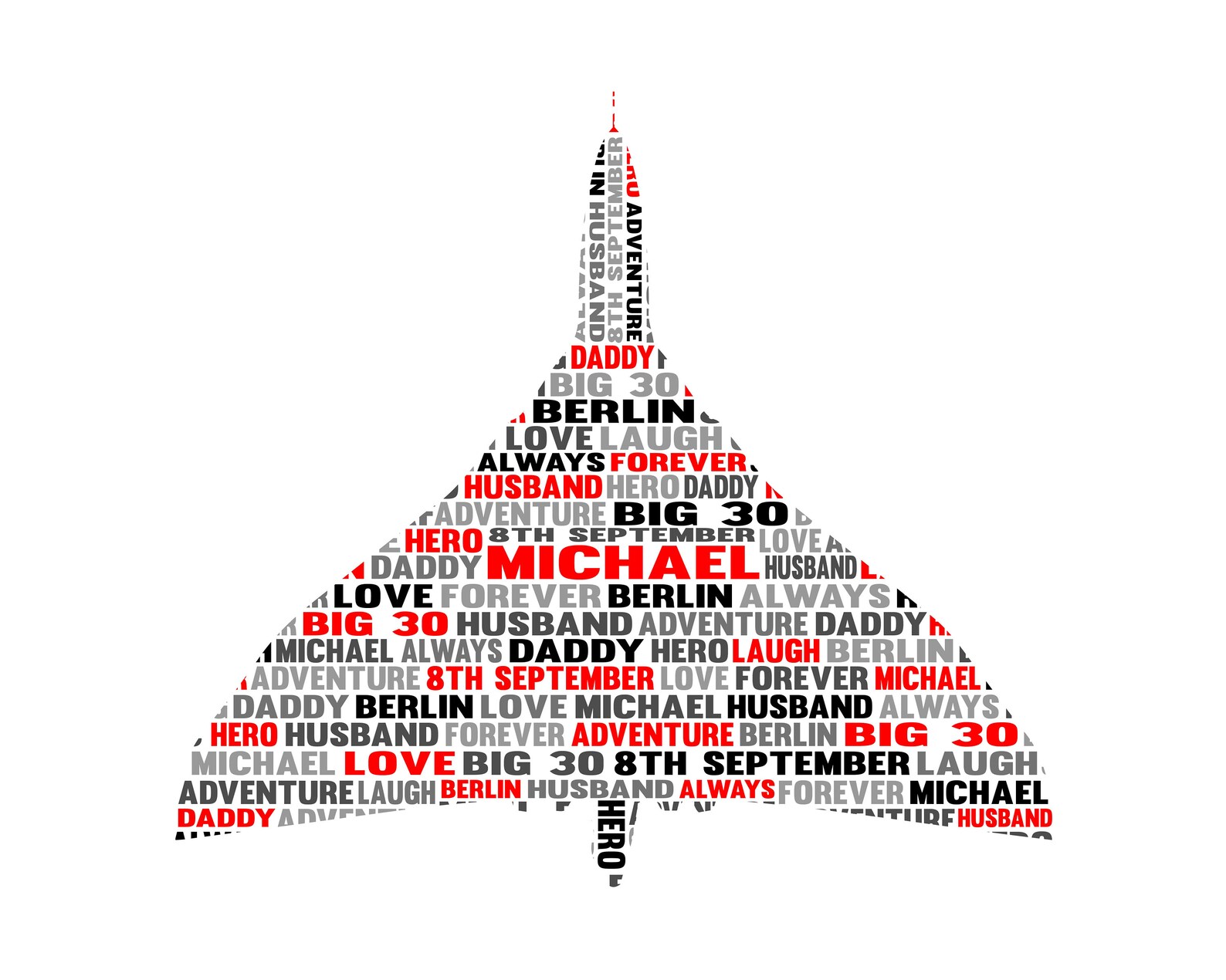 Personalised Vulcan Plane Word Art Gift - Retirement Birthday Service ...